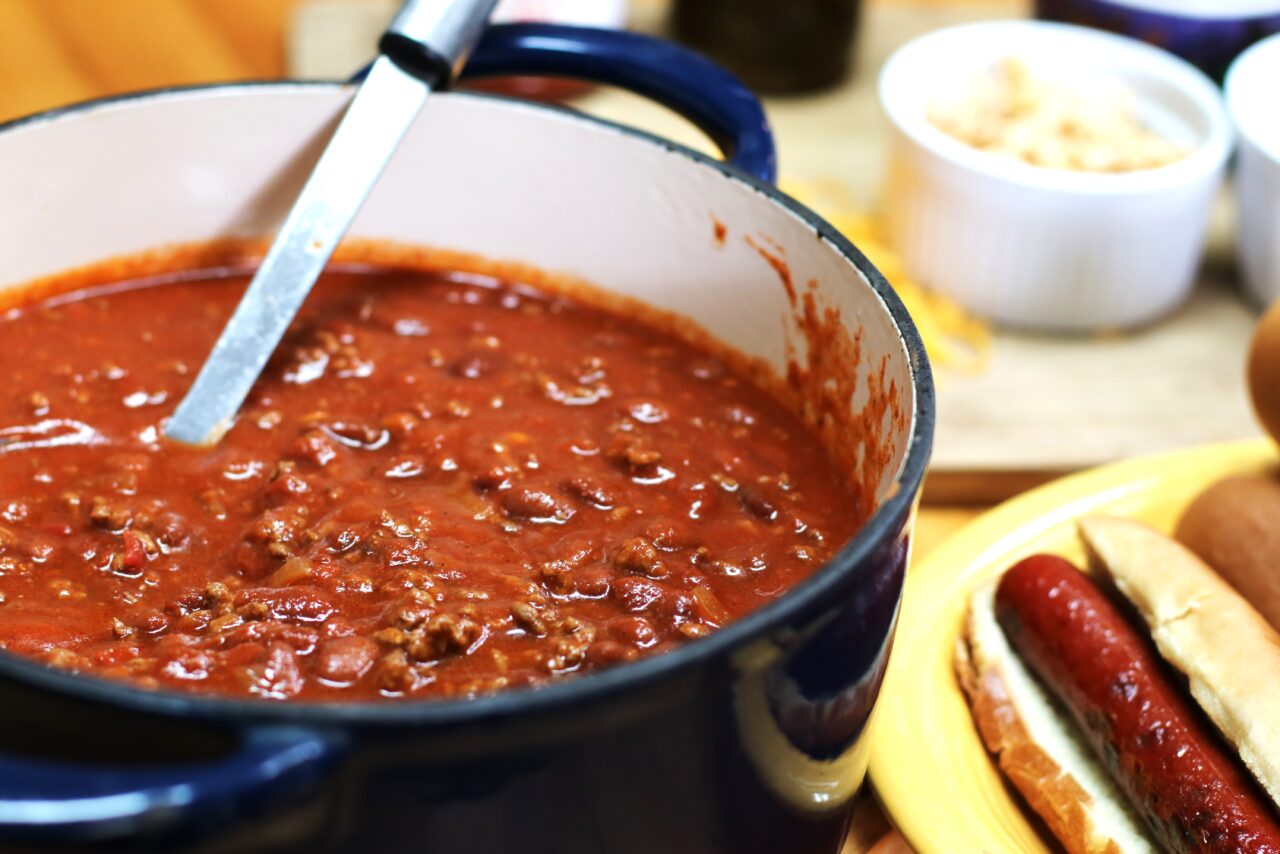 Chili for a Crowd (plus Indoor Hotdogs) - Little Coastal Kitchen